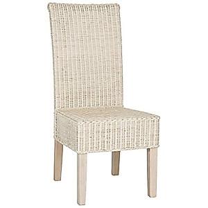 Safavieh Home Collection Arjun Grey Wicker 18-inch Dining Chair