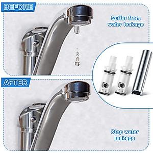 Enhon 3 Pcs Faucet Cartridge Replacement Kit Compatible with Moen 1224 1224B Cartridge Retainer Removal Tool/Moen 14272 for Double Handle Tub Shower, Faucet Cartridge Bathtub Valve Repair