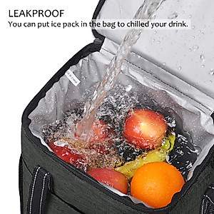 6 Bottle Wine Gift carrier - Insulated & Padded Wine Carrying Cooler Tote Bag with Handle and Adjustable Shoulder Strap for Travel or Picnic, IDEAL Wine Lover Gift, Black