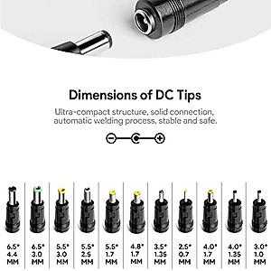 HKY 90W/65W Universal AC Adapter Laptop Charger Replacement for Dell HP Acer Asus Lenovo IBM Toshiba Samsung Sony Fujitsu Gateway Notebook Computer Chromebook TV Monitor Speaker Power Supply Cord