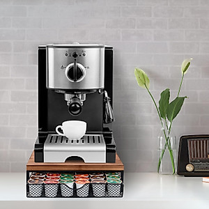 YCICI Coffee Pod Drawer Holder for K cup, Coffee Pod Drawer Holder Organizer, No Assembly Required, K Cup Holder with 36 Capacity Capsule Pods. Suit for Home Office,Kitchen,Cafe Counter. (Black)