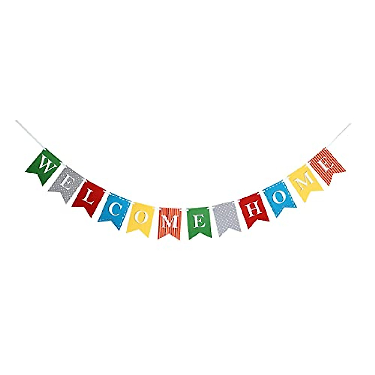 Welcome Home Banner Premium Felt Bunting Laser 54 inches wide - Party Colors