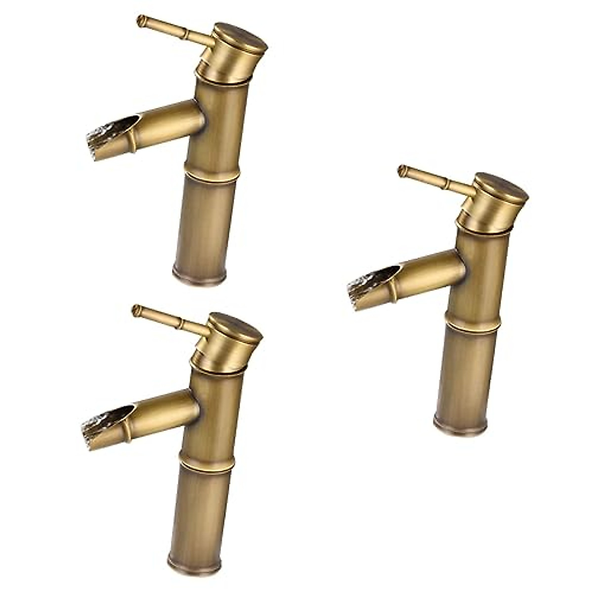 DOITOOL 3 pcs Bathroom Accessories Kitchen faucets with Down Sprayer Kitchen Sink Faucet faucets for Bath Sinks Bathtub Faucet Waterfall Faucet wash Basin Mixer tap Basin Faucet All Bronze