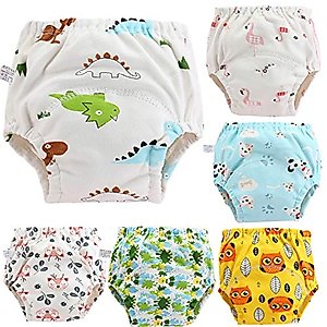 Yealoo 6pcs Baby Infant Toddler Potty Training Pants Underwear Washable Reusable