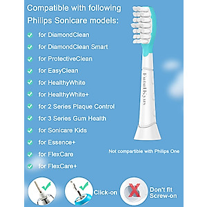 Kids Replacement Heads for Philips Sonicare: 7+ Child Soft Electric Toothbrush Standard Children Brush Head for Boy Girl, Pink & Blue 4 Pack