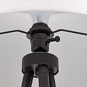 Catalina 19973-000 Mid-Century Modern Tripod Floor Lamp, 61.25", Black Classic