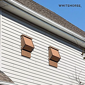 WHITEHORSE 4-Compartment Bat House - A Premium Cedar Bat Box That is Built to Last - Enjoy a Healthier Yard with Fewer Mosquitos While Supporting Bats (Brown)