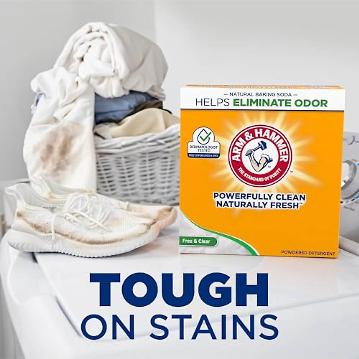 Arm & Hammer Laundry Detergent, Free of Perfume & Dyes, Powder, 100 Loads, 6.16 lb