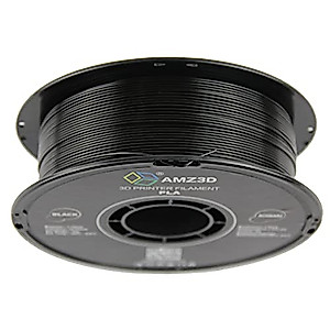 1.75mm Black PLA 3D Printer Filament - 1kg Spool (2.2 lbs) - Dimensional Accuracy +/- 0.03mm