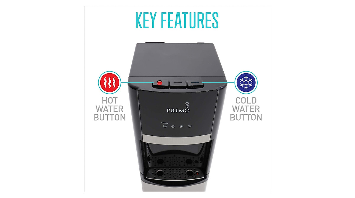 Primo Self-Sanitizing Water Dispenser - Hot & Cold, Easy Load