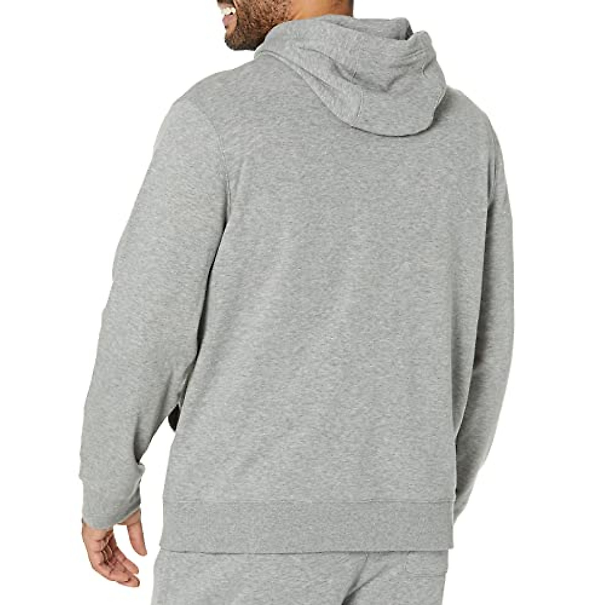 Amazon Essentials Men's Lightweight Long-Sleeve French Terry Hooded Sweatshirt (Available in Big & Tall), Grey Heather, Medium
