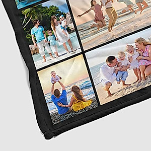 PIROPIZ Custom Blankets with Photos Text Personalized Photo Blankets Customized Throw Blanket for Men Women Birthday Housewarming Gifts