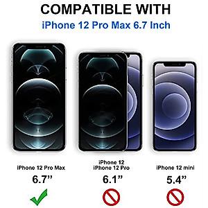 [2+2 Pack] Fotbor for iPhone 12 Pro Max Privacy Screen Protector [2 Pack] and Camera Lens Protector [2 Pack], [2X Anti-Spy] Easy Installation Shatterproof 9H Tempered Glass Film for Apple iPhone 12 Pro Max 6.7" 5G (Privacy)