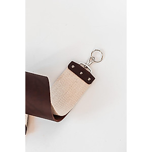 Razor Strop - Barber's Latigo Leather Straight Razor Strop. Dual Strap that will be a Great Addition for Any Straight Razor. PREMIUM LEATHER Strop for Sharpening. (Brown)