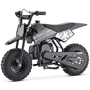 GBmoto Black 50cc Kids Pit Bike, 2-Stroke Gas Dirt Bike
