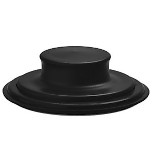 3 3/8 inch (8.57Cm) - Black Kitchen Garbage Disposal Plug Sink Stopper Stainless Steel Fits Standard Kitchen Drain with Garbage Disposal Size of 3 1/2 Inch (3.5 Inch) Diameter - Electroplated Coated