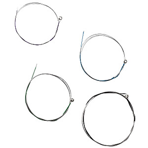 Cecilio 4 Packs of Stainless Steel Violin Strings 4/4 Full Set with E, A, D, G Strings for Electric and Acoustic Violins - Reliable and Affordable Replacement for your Fiddle