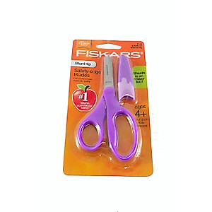 Fiskars Scissors Blunt-tip Safety-Edge Blades w/Sheath (Purple)