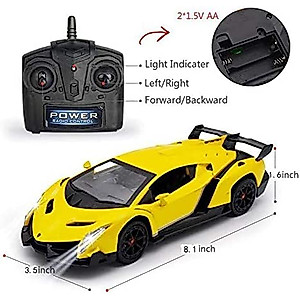 Officially Licensed Remote Control Cars Lambo Sport Racing Hobby Toy Car RC Car Model Vehicle Gift for Toddlers Boys and Girls 866-2425YW