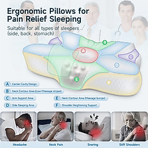 zibroges Upgrade Your Sleep Orthopedic Contoured Pillow – Neck and Headache Relief