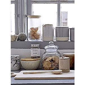 Bloomingville Rectangular Acacia Wood Cutting Board Tray with Circle Handles, Natural