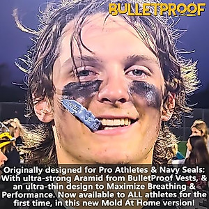 Bulletproof: World’s Thinnest Most Breathable Mouth Guard is 3X Stronger! Football MMA Braces! Rugby Hockey Basketball Boxing BJJ Lacrosse Sports Mouthguard Grinding Teeth Men Women Adult Youth Kids