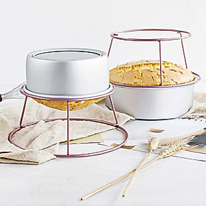 Hemoton Bread Cooling Rack Cooling Rack Round Mega Cooling Rack Roasting Rack Baking Cooling Rack Cake Mold Rack Pastry Rack Rose Gold Cake Stand Cake Holder Large Stainless Steel Chiffon