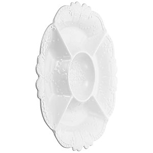 Cabilock Veggie Tray Ceramic Divided Serving Divided Serving Tray Serving platters Salad Plate Dishes Porcelain Fruit Appetizer Plates Ceramic