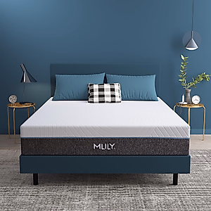 MLILY Myth Queen Memory Foam Hybrid Mattress 12.5 Inch, Gel Cooling Mattress Bed in a Box Made in USA,CertiPUR-US Certified Mattress for Back Pain Relief 60"x80"x12.5"