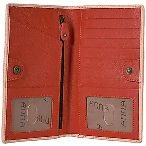 Anna by Anuschka Women's Hand-Painted Genuine Leather Two Fold Wallet - Vintage Garden