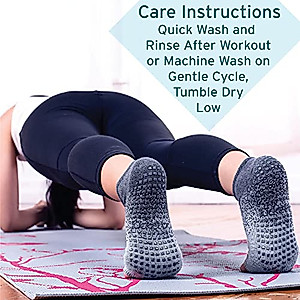 Tucketts Allegro Toeless Non-Slip Grip Socks - Anti Skid Yoga, Barre, Pilates, Home & Leisure, Pedicure - S/M - 2 pairs Black