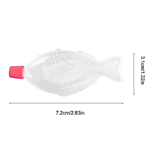 PRETYZOOM Seasoning Containers 100 Pcs Mini Condiment Squeeze Bottle Disposable Salad Dressing Ketchup Sauce Containers Plastic Squirt Bottle Empty Dispenser for BBQ Salad Food Liquid 8ml