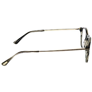 Eyeglasses Tom Ford FT 5553 -B 056 Shiny Striped Black & Grey, Rose Gold/Blue B, Shiny Striped Black Grey, 50-19-145