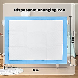 REFLYAWAY Baby Disposable Changing Pads - Soft Non-Woven Fabric (25 Pads) Underpads 13 x 18 Inches Ultra Absorbent Waterproof Protective Pee Pads for Babies, Kids, Adults, Elderly（Small Blue）