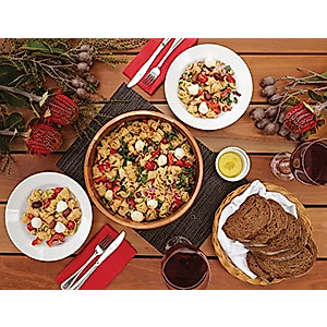 Salad Bowl wooden Acacia wood 11 diameter X4.75inch H Exquisitely crafted in natural brown tone for food , fruit server, tones