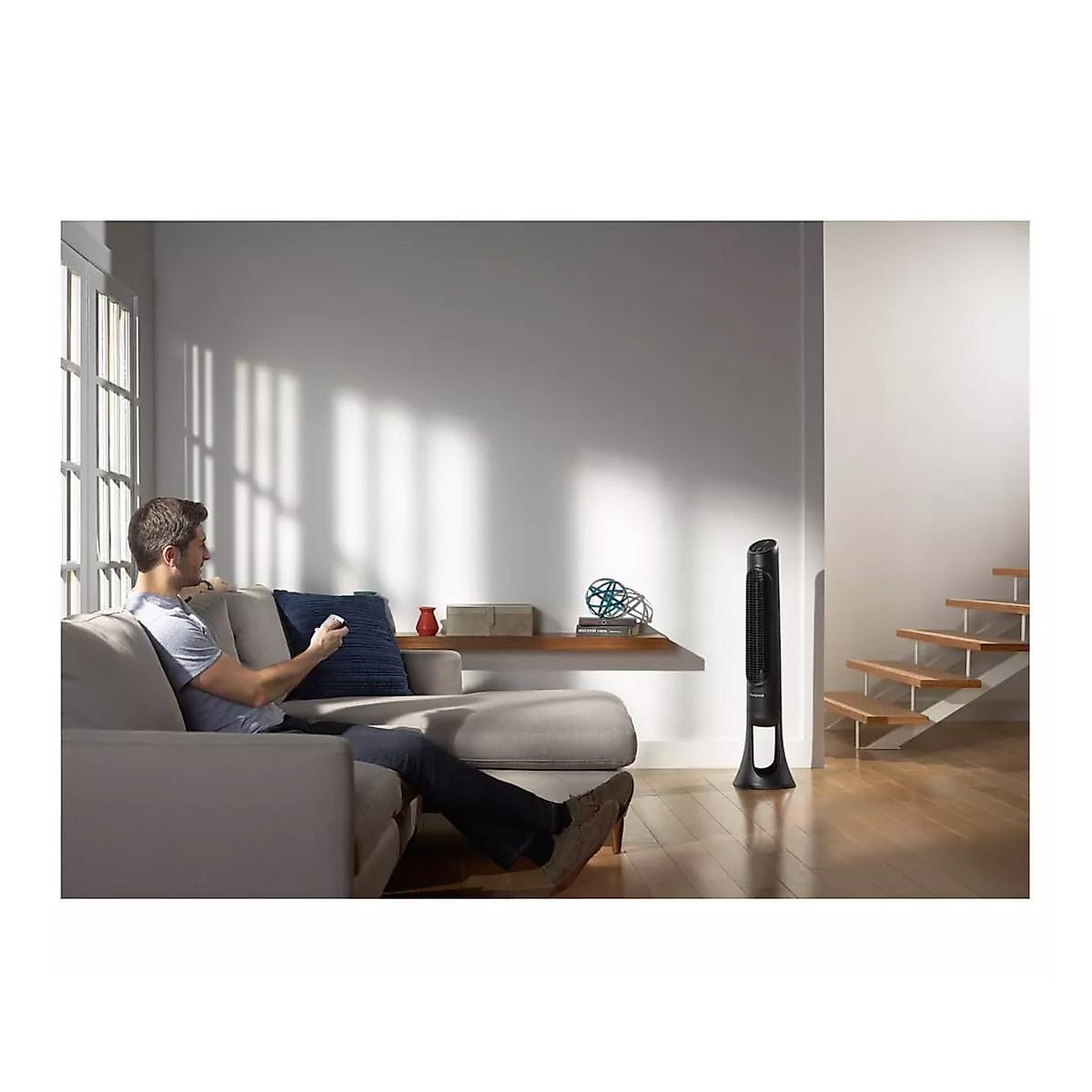 Quiet-Running 8-Speed Oscillating Tower Fan