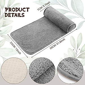 Weysat 2 Pieces Neck Pillow for Recliner Head Pillow Adjustable Plush Pillow Neck Roll Non Slip Fleece Couch Neck Head Support Pillow for Travel Home Recliner Sofa Armchair (Gray)