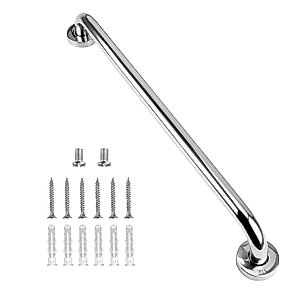 supregear Bathroom Grab Bar, 24 inch 304 Stainless Steel Bathroom Safety Grab Bars Balance Grab Bar in Chrome for Bathtub Shower Toilet Kitchen Bedroom, Concealed Screw Wall Mounted