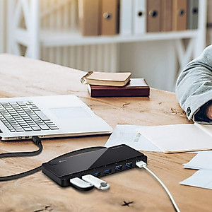 TP-Link [2nd Gen] TP-Link 7-Port USB 3.0 Ultra Slim Hub Including 3 BC 1.2 Charging Ports up to 5V / 1.5A. Compatible with Windows, Mac, Chrome & Linux OS, with Power On/Off Button (UH700)