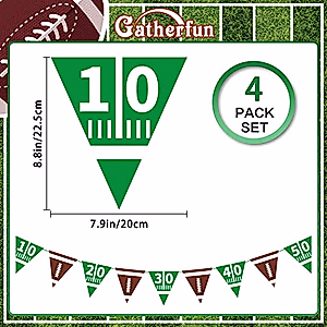 Football Party Supplies Football Paper Pennant Bunting American Football Theme Triangle Flags Banner for Birthday Party Decorations