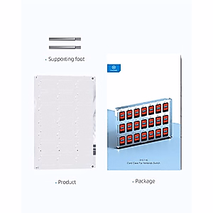 Hagibis Game Card Case for Nintendo Switch, 21 Cartridge Slots Holder Protective Shockproof Display Cabinet, Transparent Acrylic Game Storage Box for Switch NS NX (21 Slots)