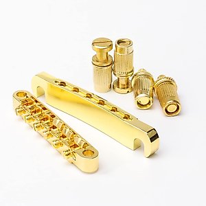 Set of Gold Tune-O-Matic Guitar Bridge Tailpiece for LP Electric Guitar Replacement Parts