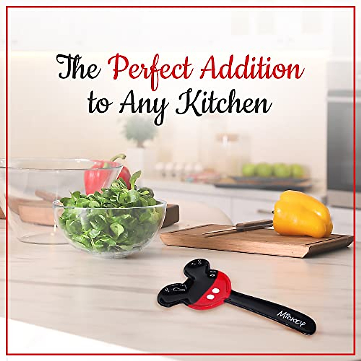 Zrike Disney Mickey Figural Spoon Rest - Functional Ceramic Utensil Holder with Iconic Design Doubles as Decor on Kitchen Counter or Dining Table Microwave & Dishwasher Safe A Gift for Any Occasion