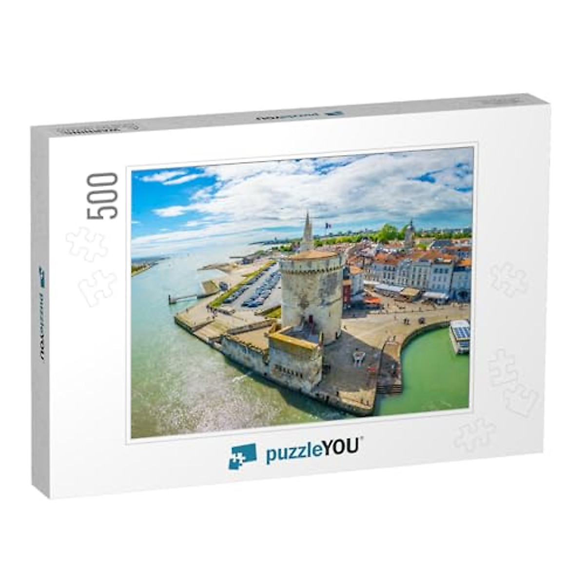 Seaside of La Rochelle Dominated by Tour De La Lanterne &... Jigsaw Puzzle Jigsaw Puzzle with 500 Pieces