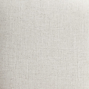 OSP Home Furnishings Alania Wood Accent Chair with Cane Back, Arms and Padded Seat, Linen Fabric with Coastal Wash Frame