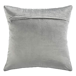 Safavieh Edmee Metallic Throw Pillow, 22"x22", Light Grey/Silver