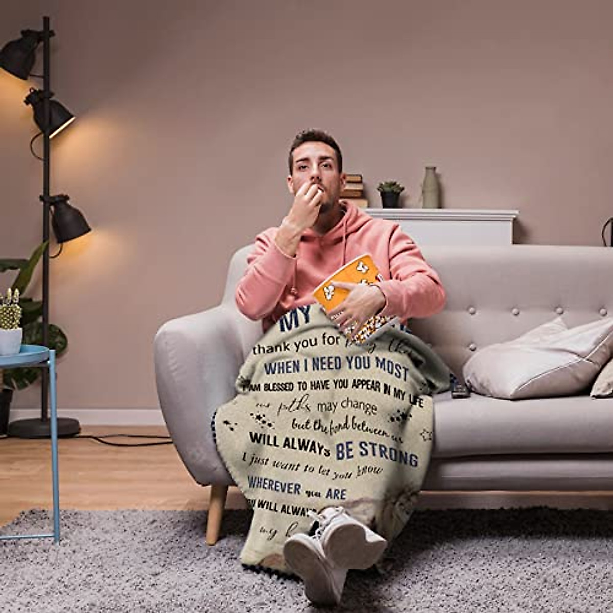 Julazy Gifts for Brother Throw Blanket 60"x 50", Brother Gifts from Sister, Birthday Gifts for Brother, Funny for Brother, Best Graduation Gift Ideas