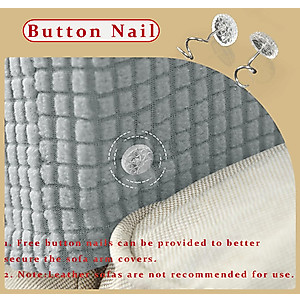 LINGXIYA Set of 2 Sofa Armrest Cover, Soft Stretch Arm Cover for Recliners Sofas Chairs,Couch Furniture Armrest Protector Covers