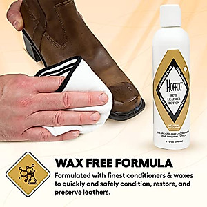 Premium Leather Conditioner for Boots, Shoes, Bags, Furniture, Car Interior, & More- Non-Toxic & Will Not Darken Leather- Made in USA Since 1907-8oz Bottle