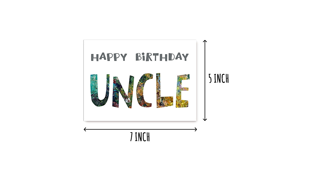 Happy Birthday Uncle Card - Modern Uncle Birthday Card Gift